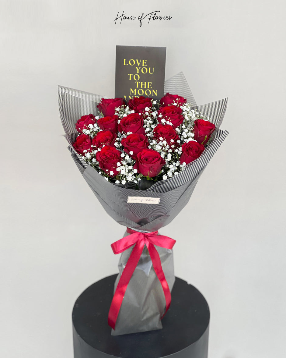 Buy Red Roses Flowers & Fresh Bouquet Online In Pakistan – House of Flowers